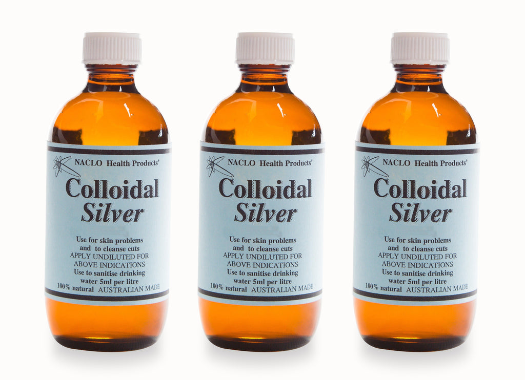 Pure Silver Liquid Natural Mineral Supplement 80 PPM 200ml 3 Pieces ...